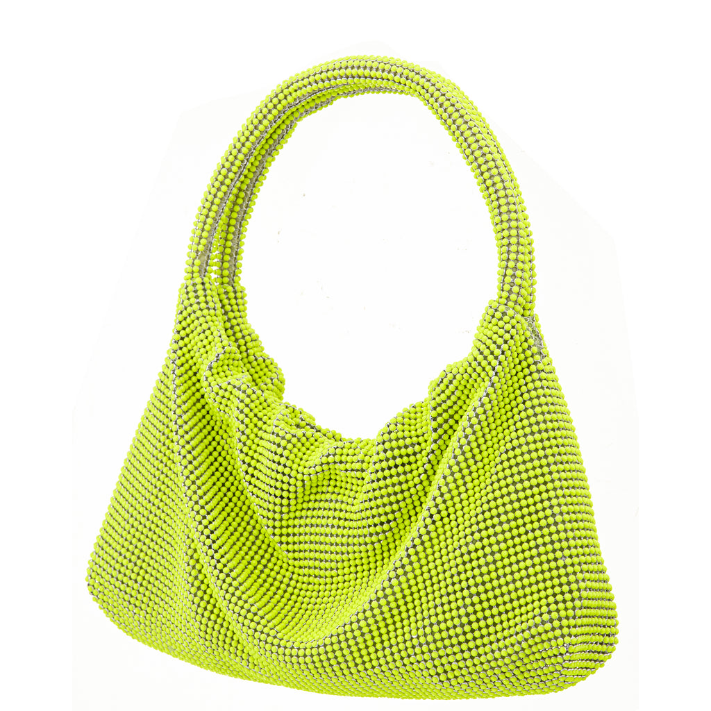 Joyce Neon Lime Mesh Shoulder Bag | Nina Shoes