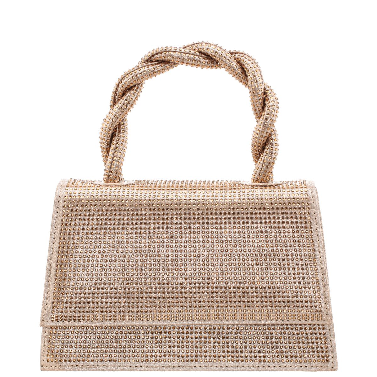 Womens Kasper Yellow Twisted Handle Crystal Satchel | Nina Shoes