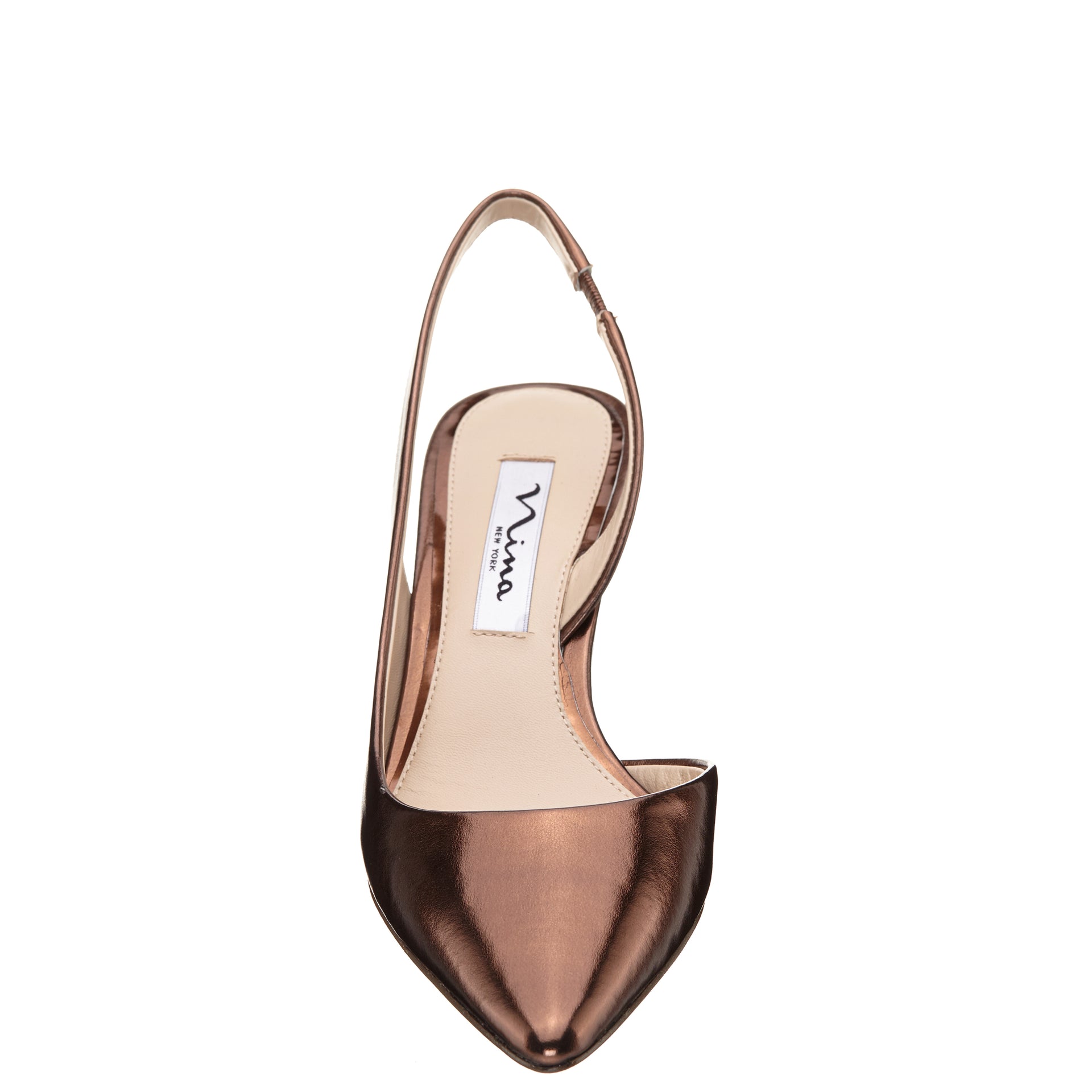 Womens Nina60s Bronze Metallic Glaze Mid-Heel Slingback Pumps | Nina Shoes
