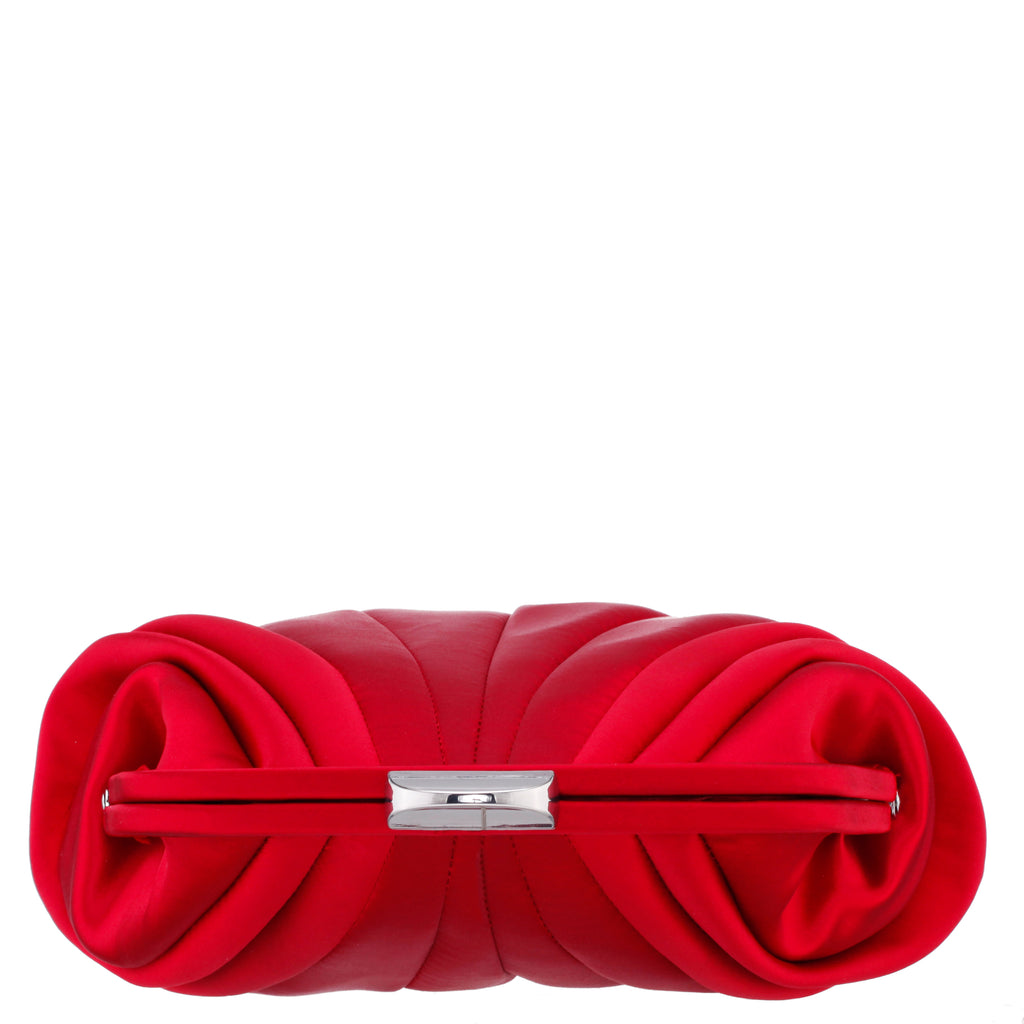 Womens Billow Red Rouge Satin Frame Bag | Nina Shoes
