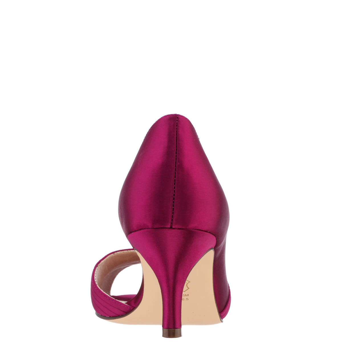 Womens Contesa Red Satin D'Orsay Mid-Heel Pumps with a Peep-Toe | Nina ...