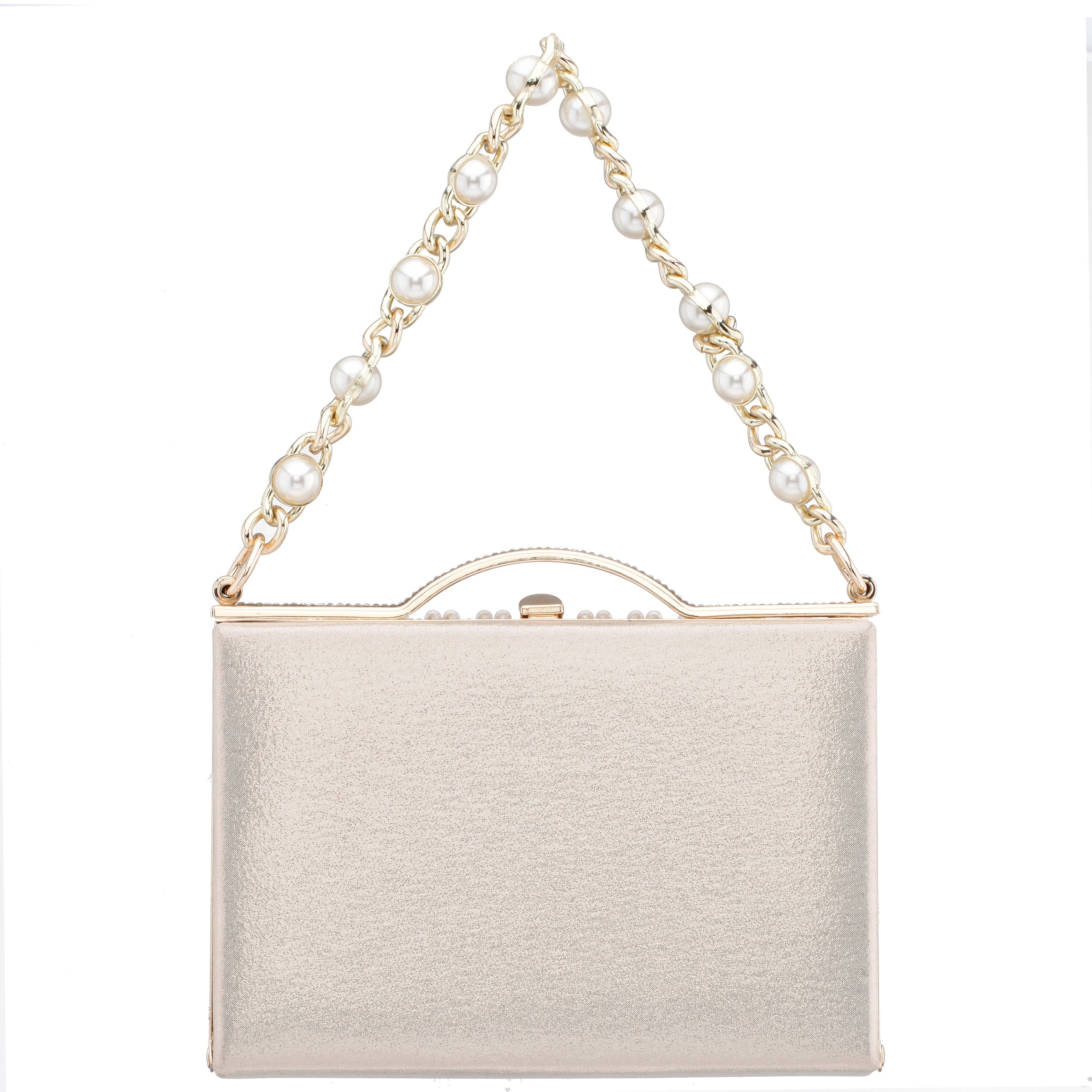 Womens Issa White Pearl Handheld Minaudiere | Nina Shoes