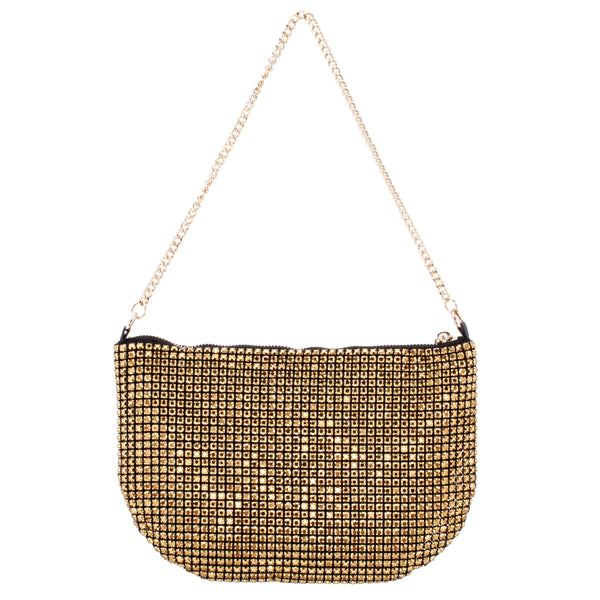 Womens Maxy Gold-Crystal Mesh | Nina Shoes