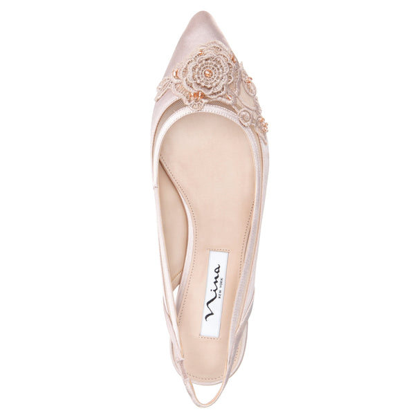 TAELA-TAUPE SATIN – Nina Shoes