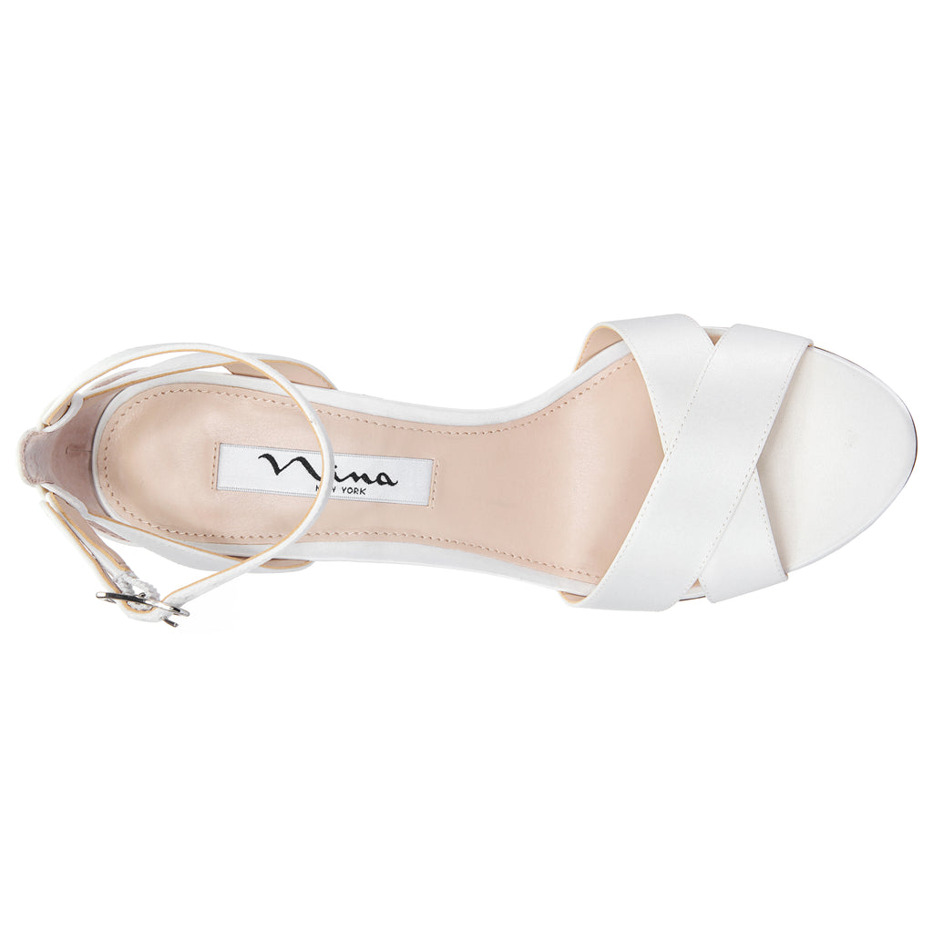 Womens Venus Ivory Satin High-Heel Dress Sandal | Nina Shoes